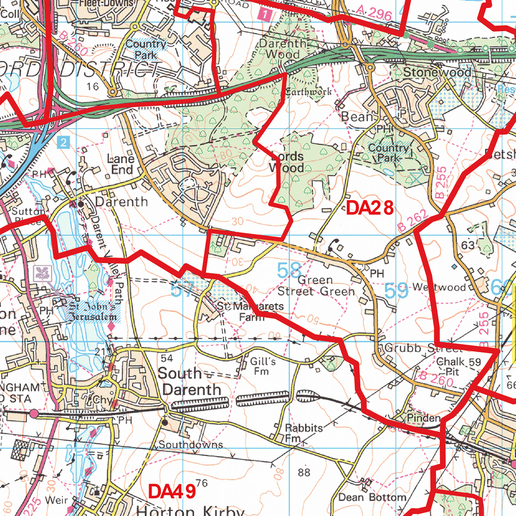 Dartford Postcode Map (DA) – Map Logic