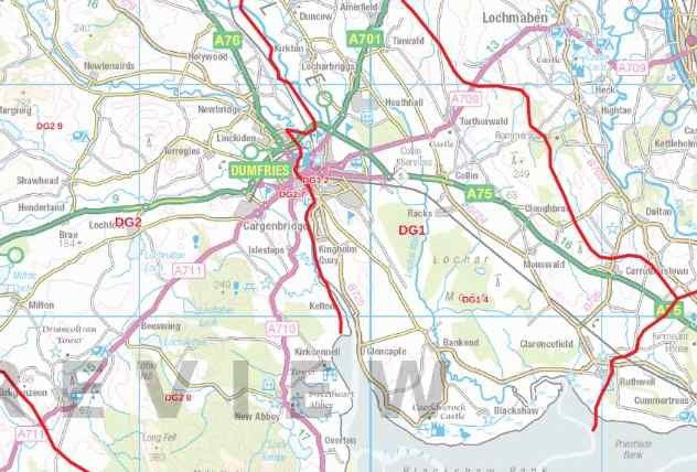Dumfries & Galloway Postcode Map (DG) – Map Logic Dumfries & Galloway Postcode Map (DG) – Map Logic