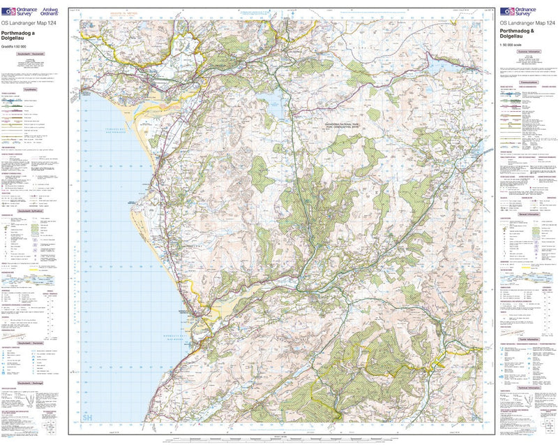 OLR124: Ordnance Survey Landranger Map of Porthmadog & Dolgellau – Map ...