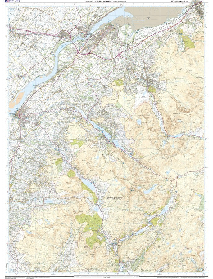 OL17: Ordnance Survey Explorer Map of Snowdon and the Conwy Valley ...