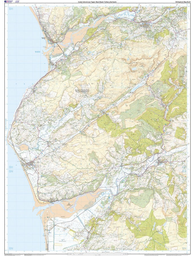 OL23: Ordnance Survey Explorer Map of Cadair Idris & Bala Lake – Map Logic
