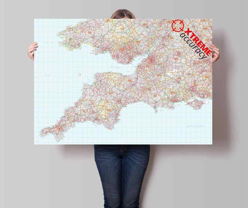 South West England Postcode District Map (D1) – Map Logic