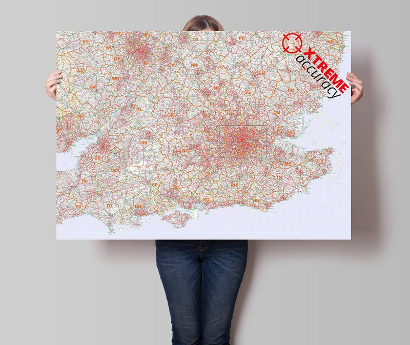 South East England Postcode District Map (D2) – Map Logic