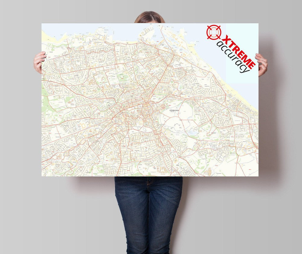 Edinburgh City Centre Laminated Postcode Sector Map – Map Logic