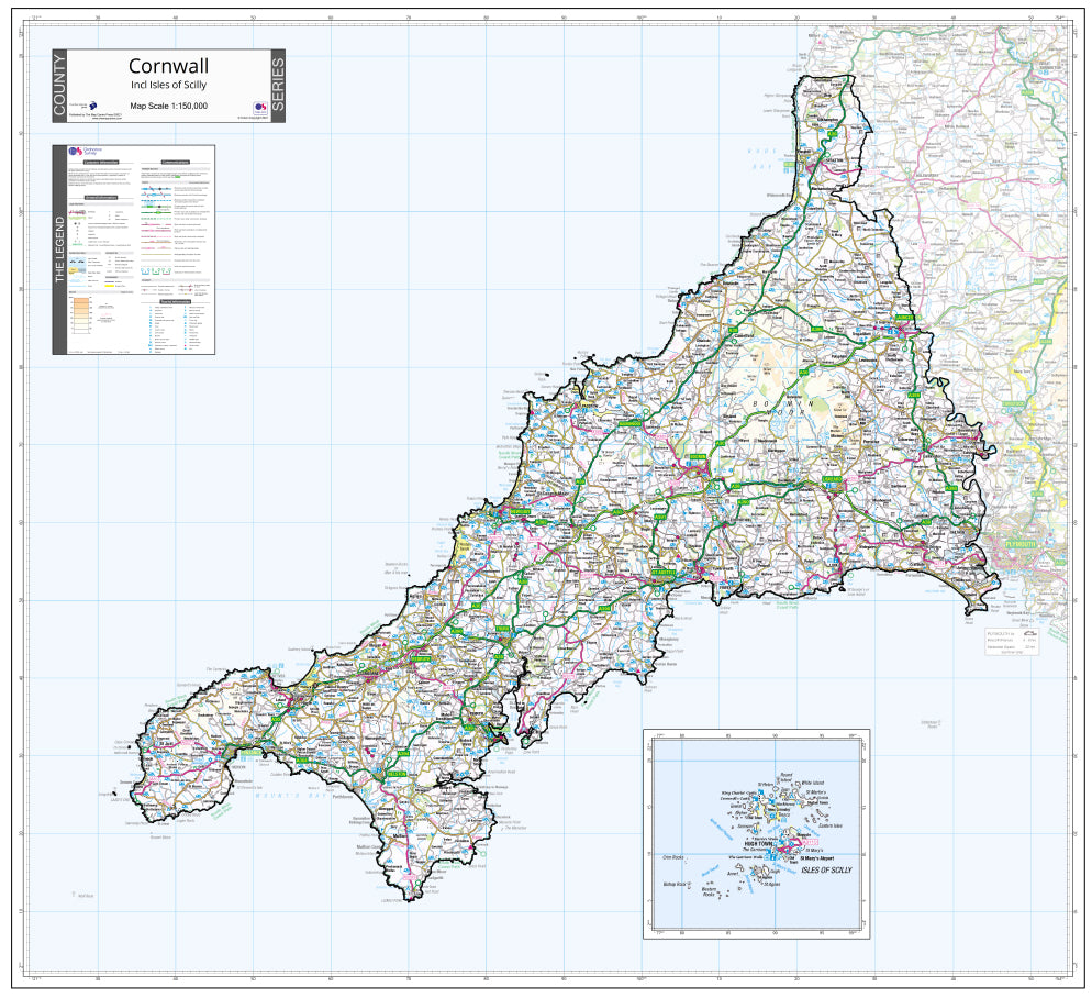 Cornwall County Map (2021) – Map Logic