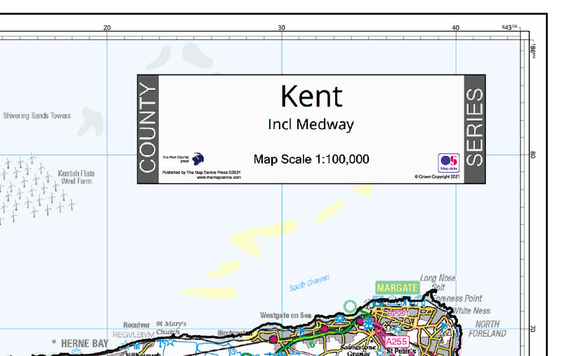 Kent County Wall Map – Map Logic