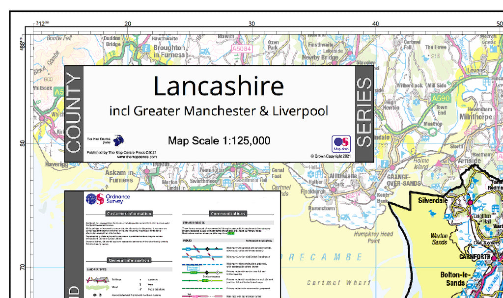 Lancashire County Map (2021) – Map Logic