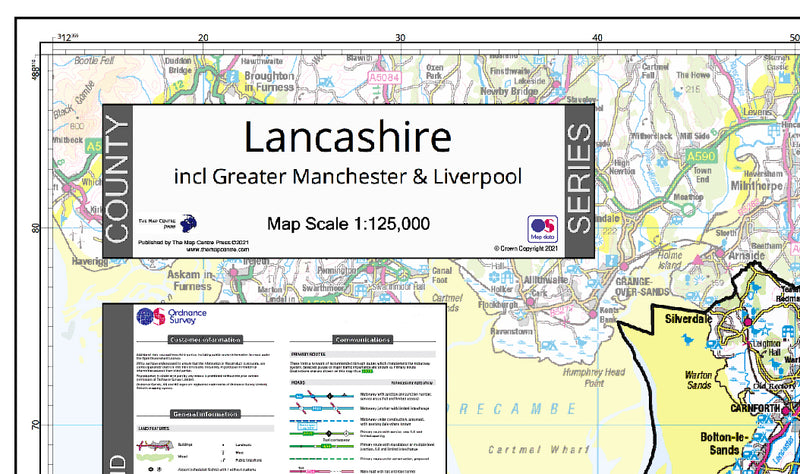 Lancashire County Map (2021) – Map Logic