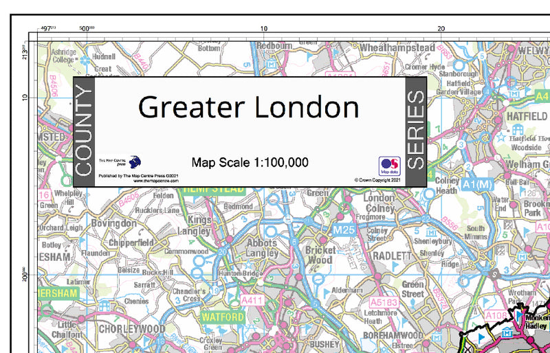 Greater London County Map (2021) – Map Logic
