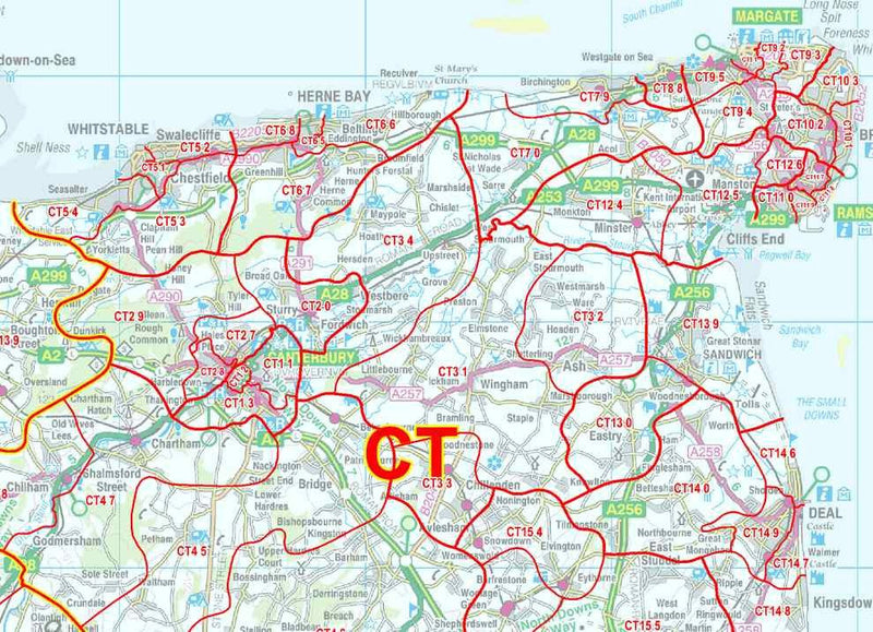 South East England Postcode Sector Map (S4) – Map Logic