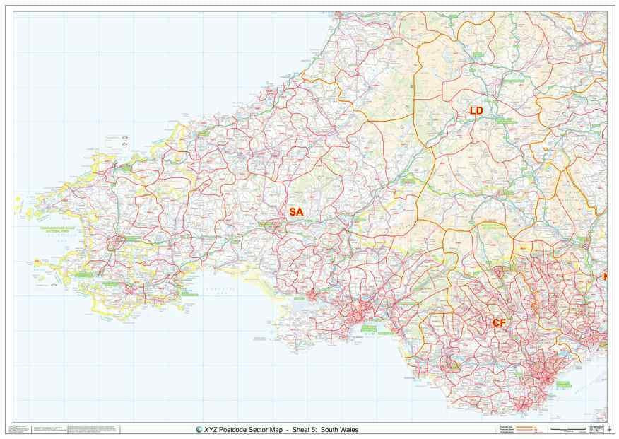 South Wales Postcode Sector Map (S5) GIF or PDF Download – Map Logic