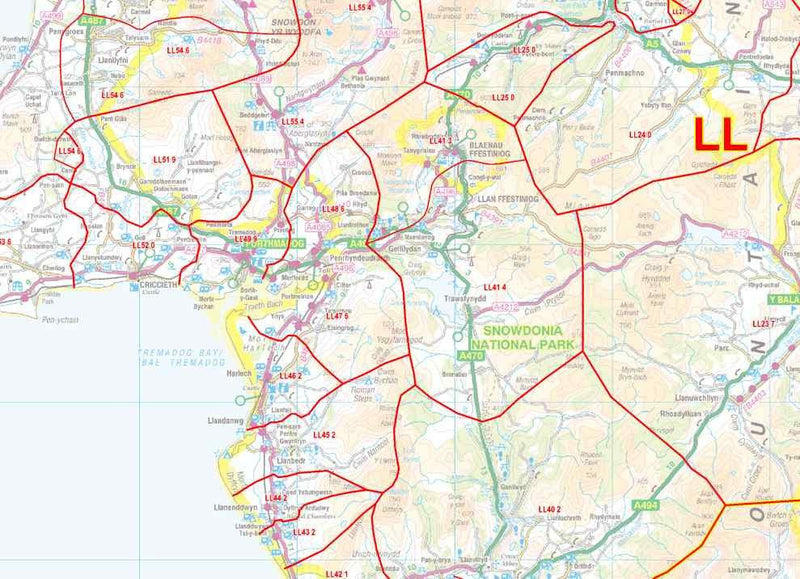 North Wales Postcode Sector Map (S9) – Map Logic