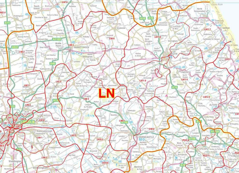 Lincolnshire & Derbyshire Postcode Sector Map (S11) – Map Logic