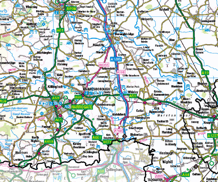 North Yorkshire County Wall Map – Map Logic