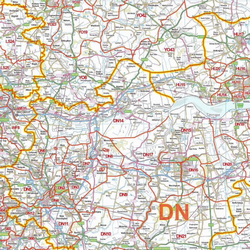 Northern England Postcode District Map (D4) – Map Logic