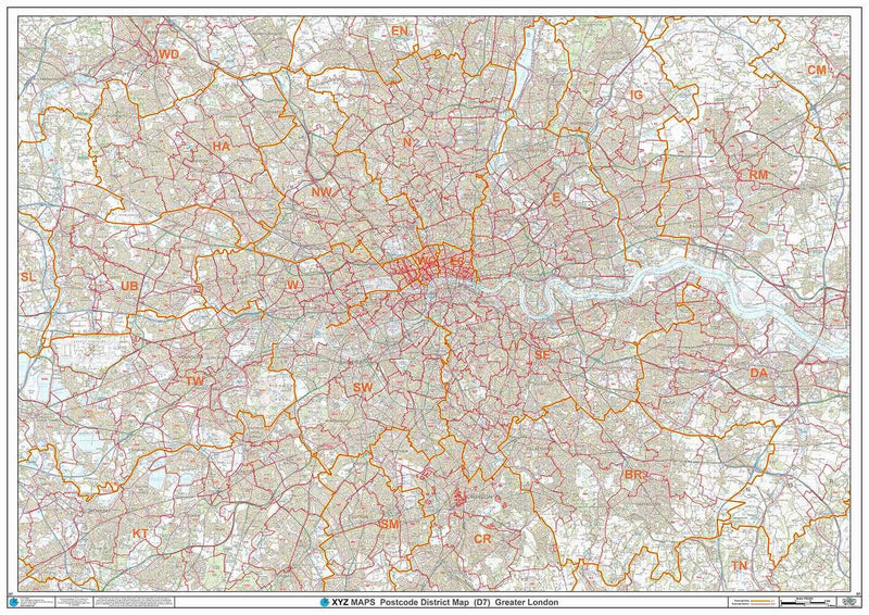 Great Britain Postcode District Wall Map Pack – Map Logic
