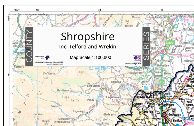 Shropshire County Map (2021) – Map Logic