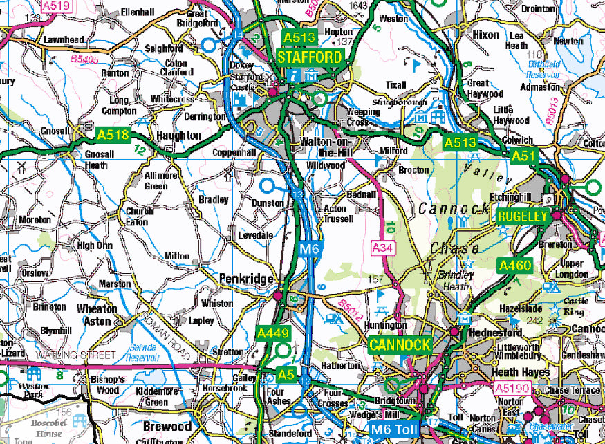 Staffordshire County Map (2021) – Map Logic