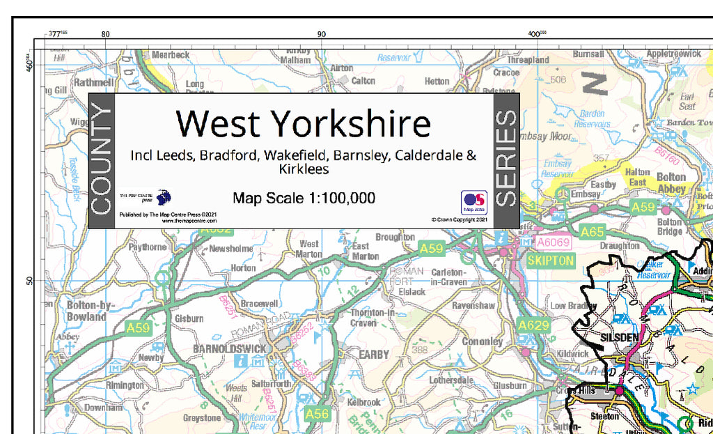 West Yorkshire County Map (2021) – Map Logic