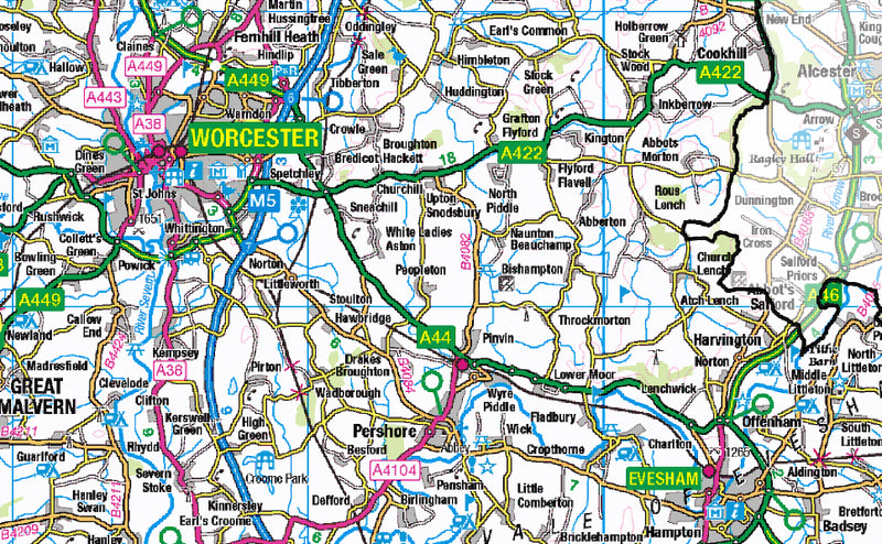 Worcestershire County Map (2021) – Map Logic