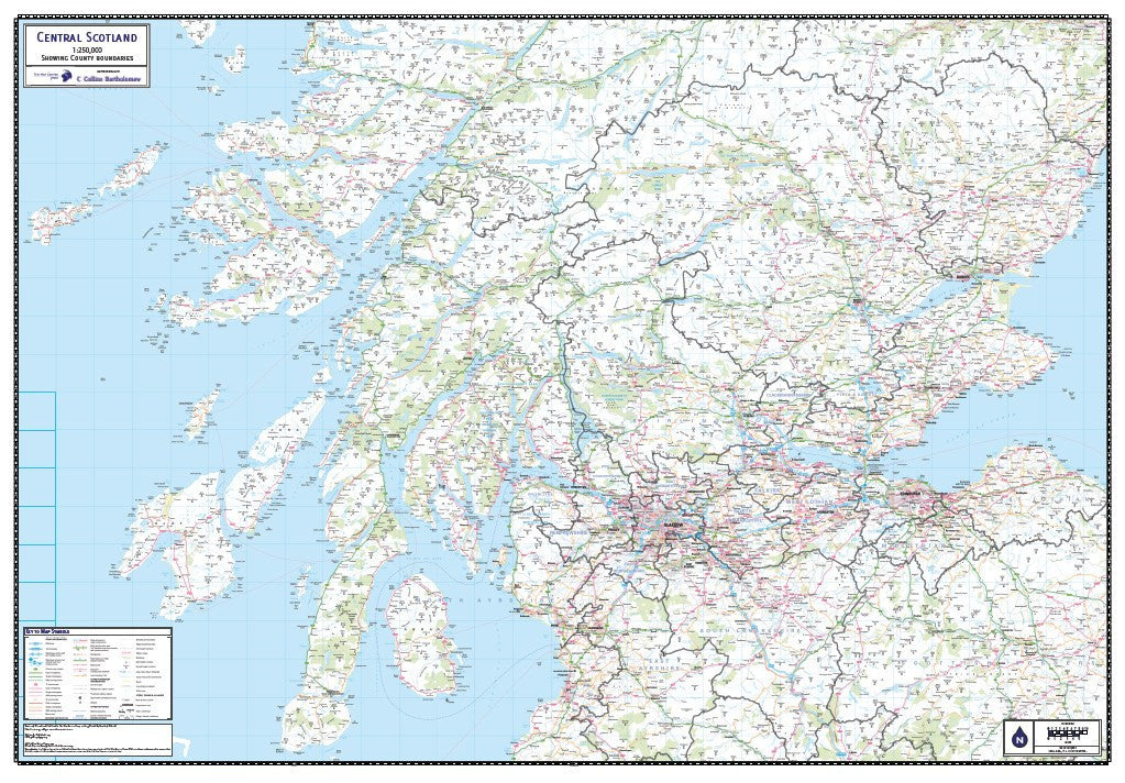 Central Scotland County Map (2021) – Map Logic
