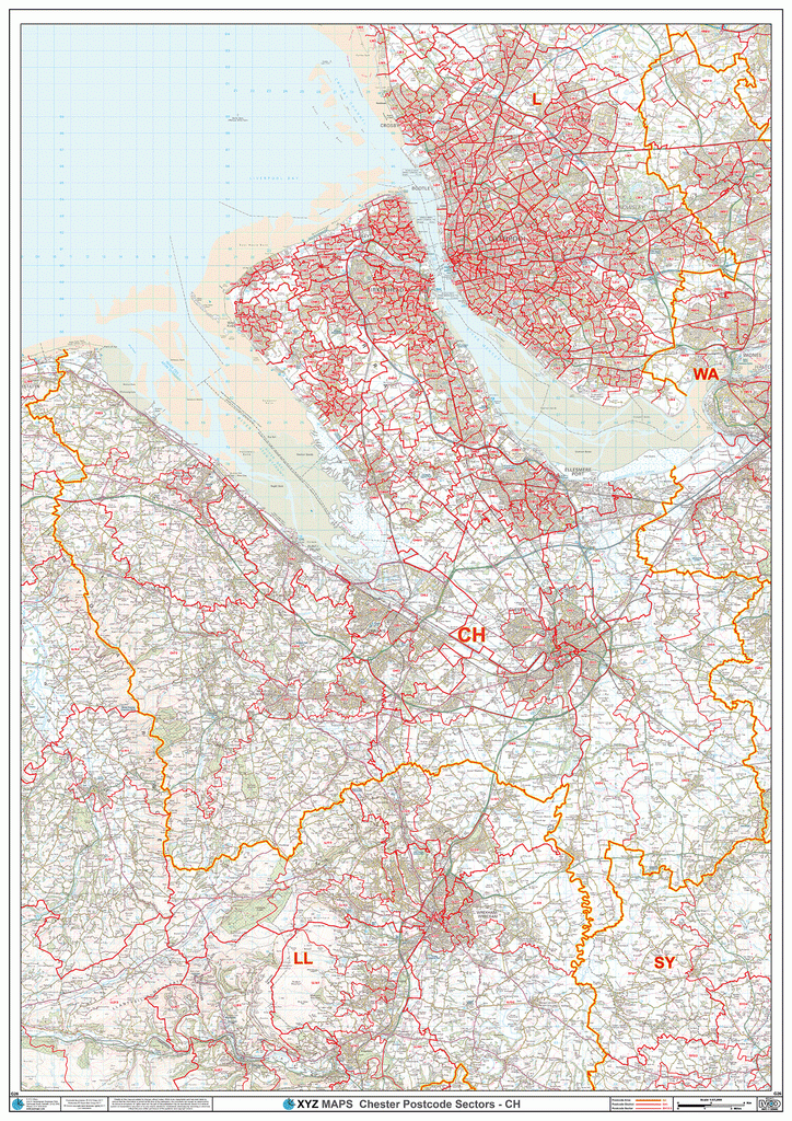 The Chester Postcode Map for the entire CH Postcode Area – Map Logic