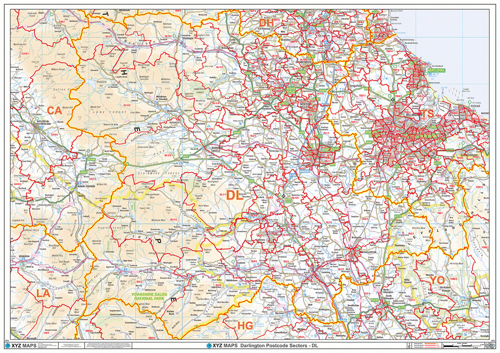 Darlington Postcode Map (DL) – Map Logic