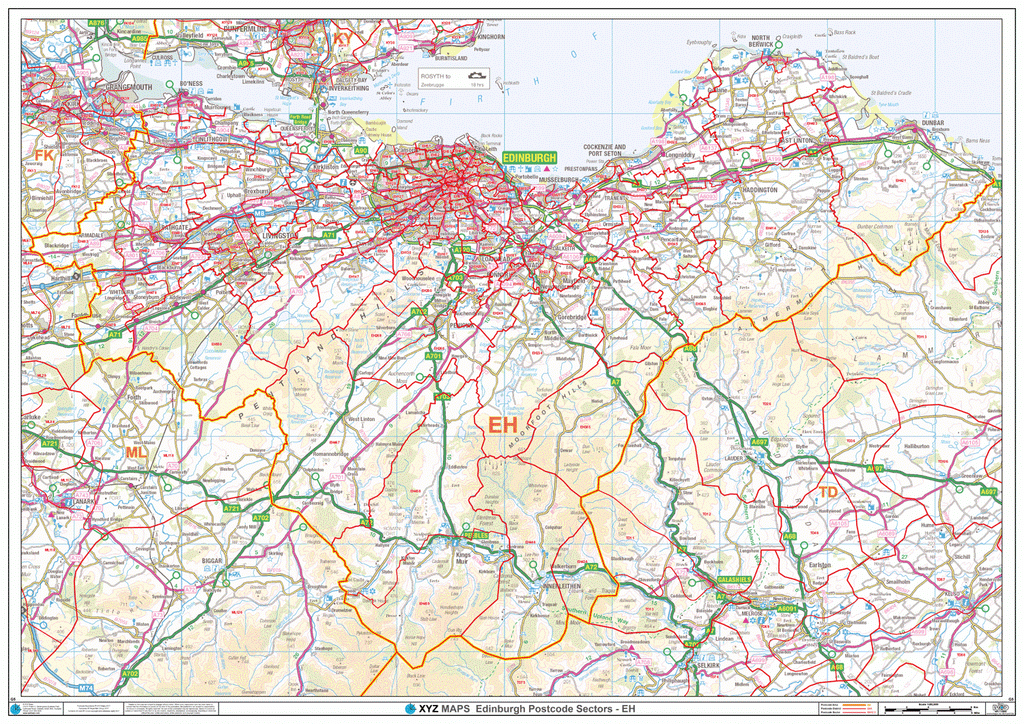Edinburgh Postcode Map (EH) – Map Logic