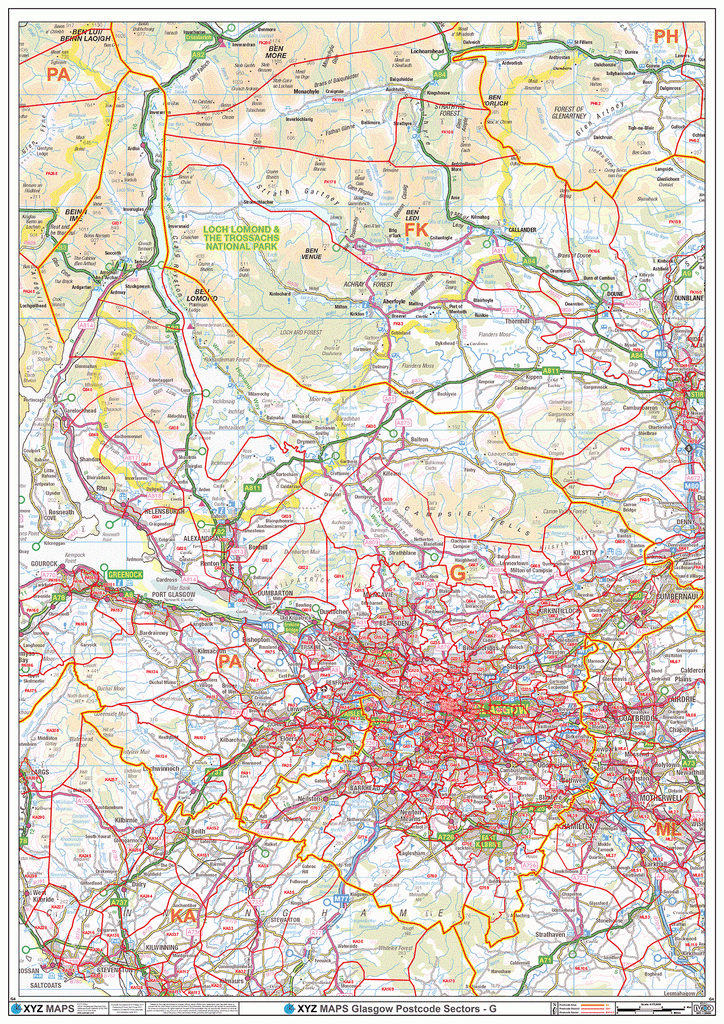 Glasgow Postcode Map (G) – Map Logic