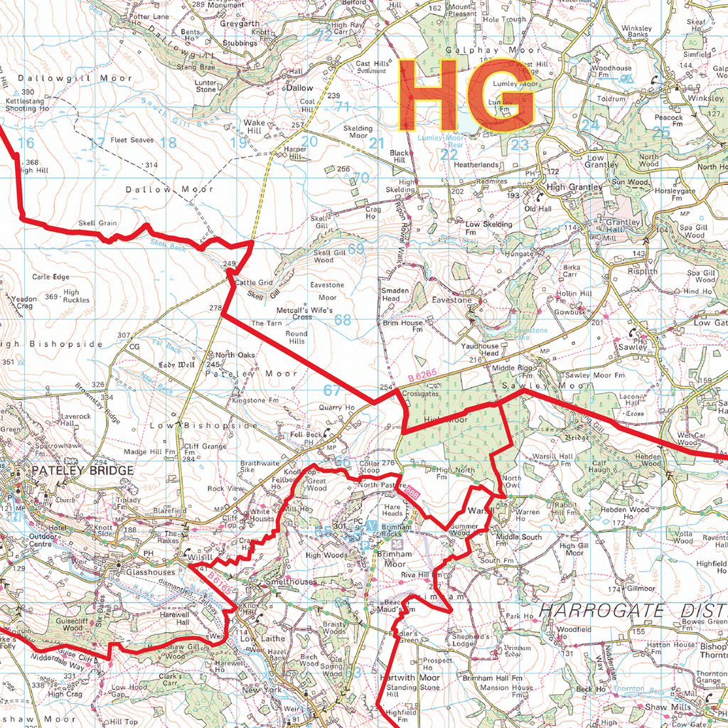 Harrogate Postcode Map (HG) – Map Logic