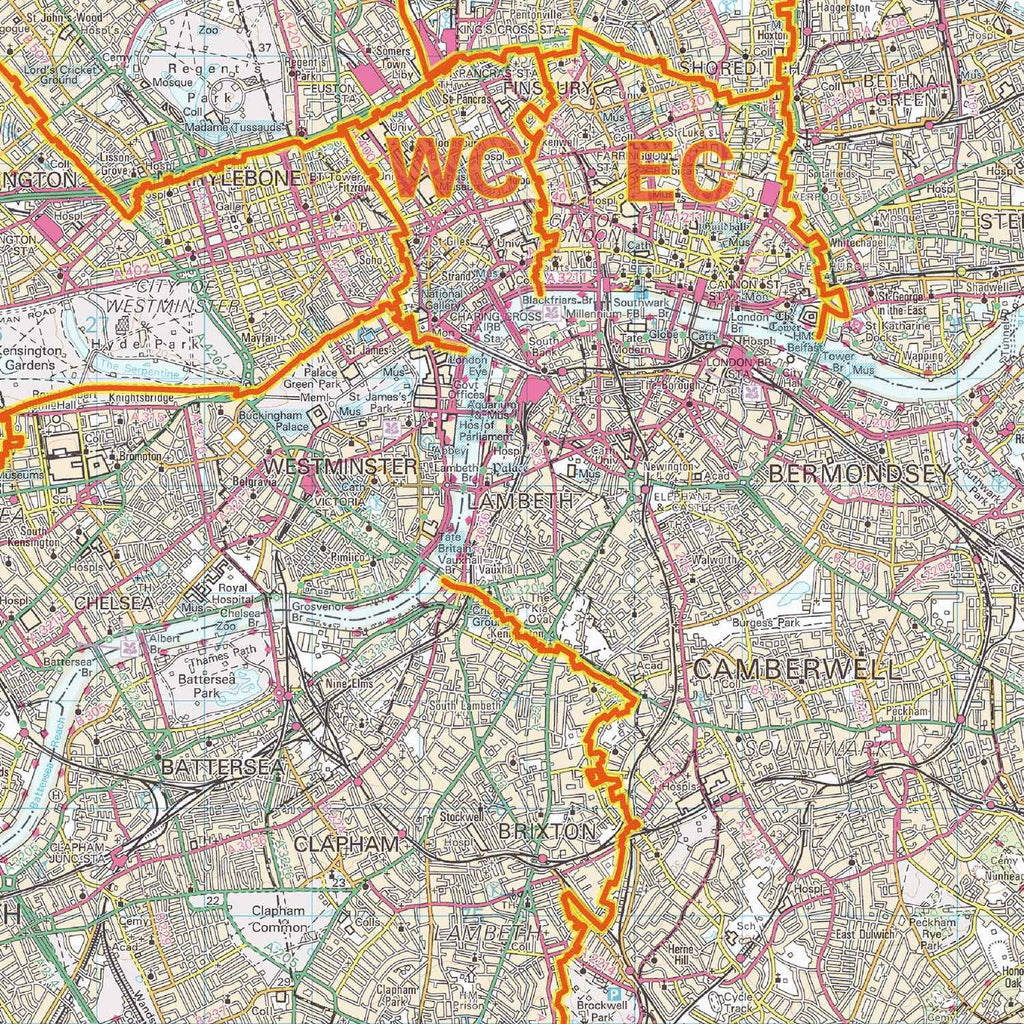 London Postcode Area Map (A1) – Map Logic