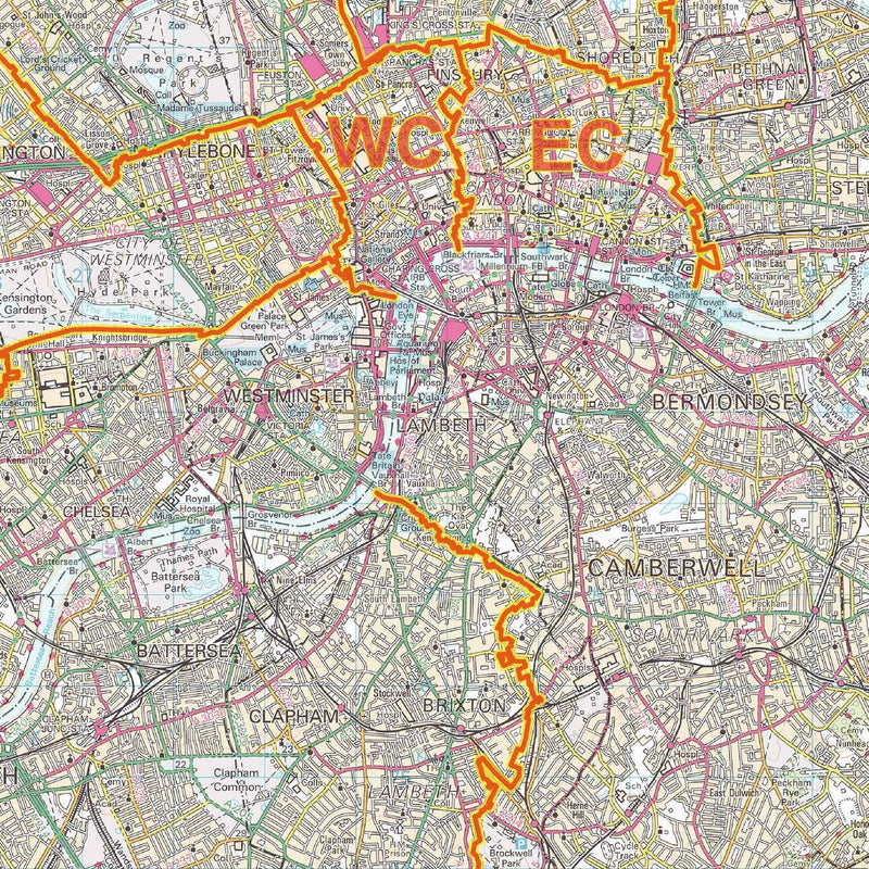 London Postcode Area Map (A1) – Map Logic