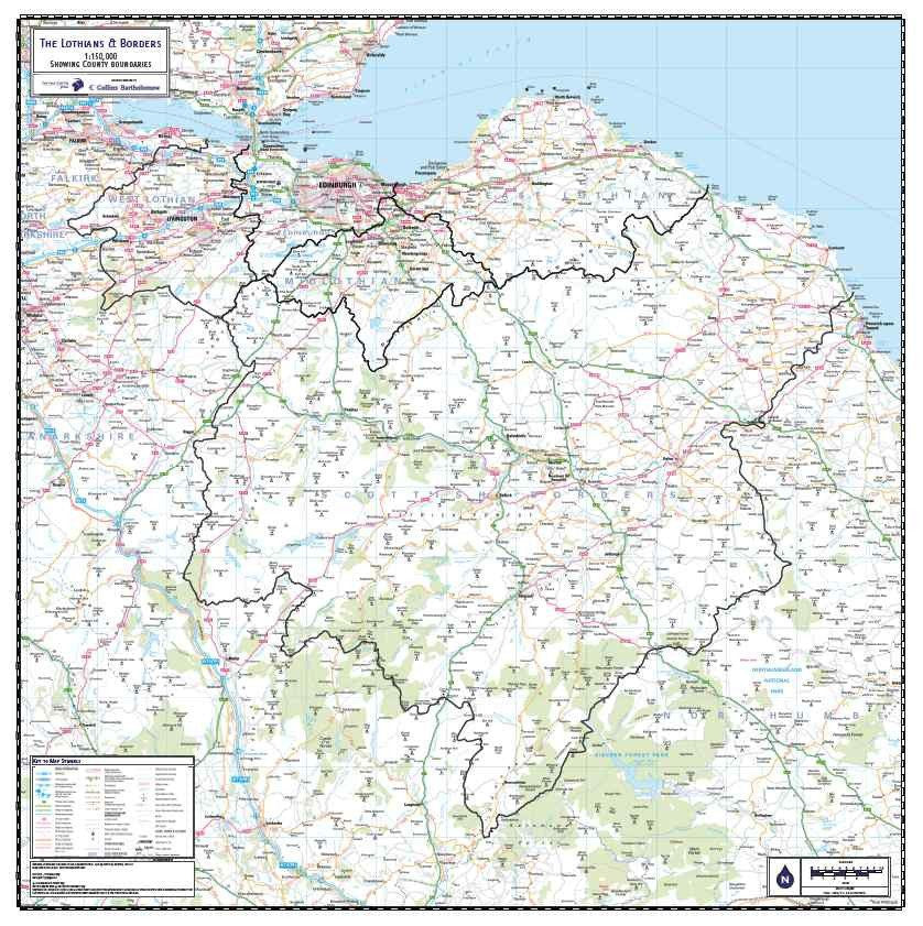 Lothians and Borders County Map (2021) – Map Logic