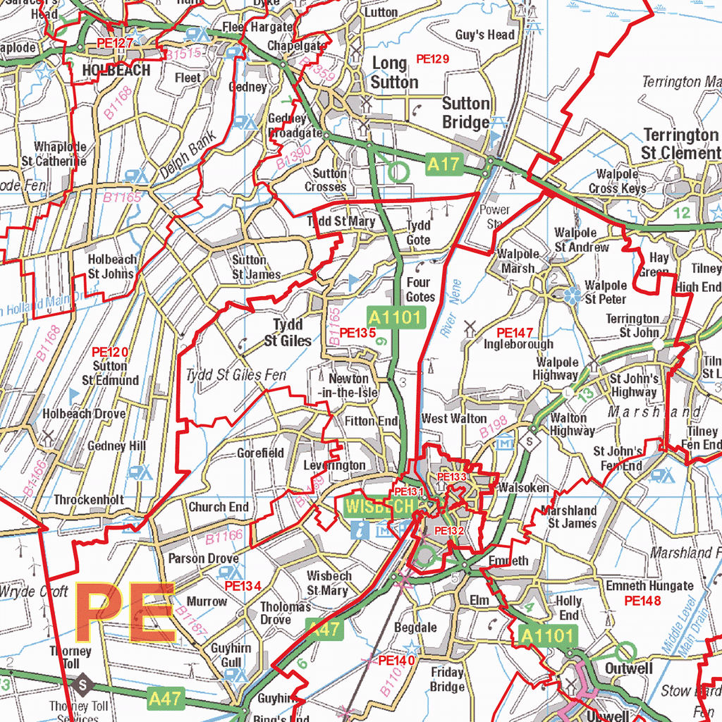 Peterborough Postcode Map (PE) – Map Logic
