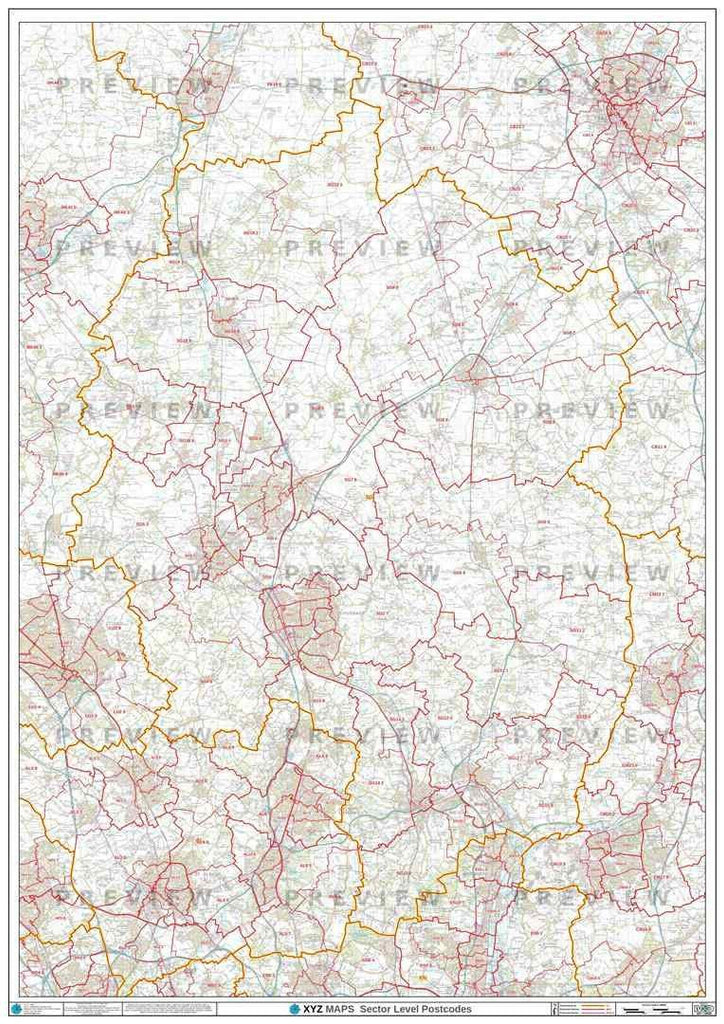 SG Postcode Map for the Stevenage Postcode Area GIF or PDF Download ...