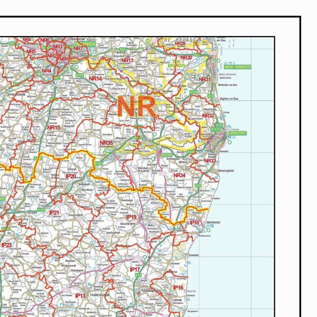 South East England Postcode District Map GIF or PDF Download (D2) – Map ...