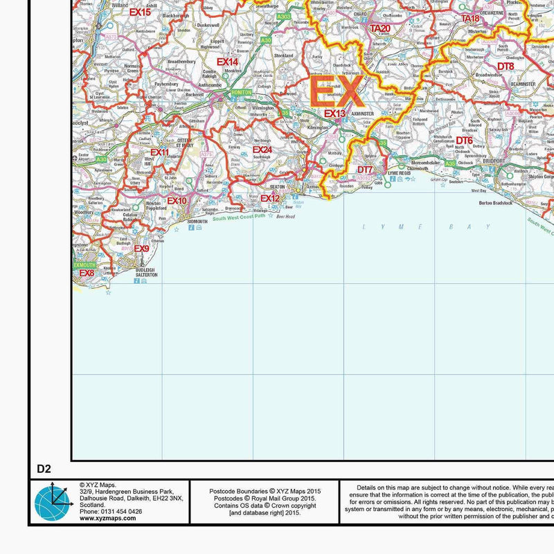South East England Postcode District Map (D2) – Map Logic