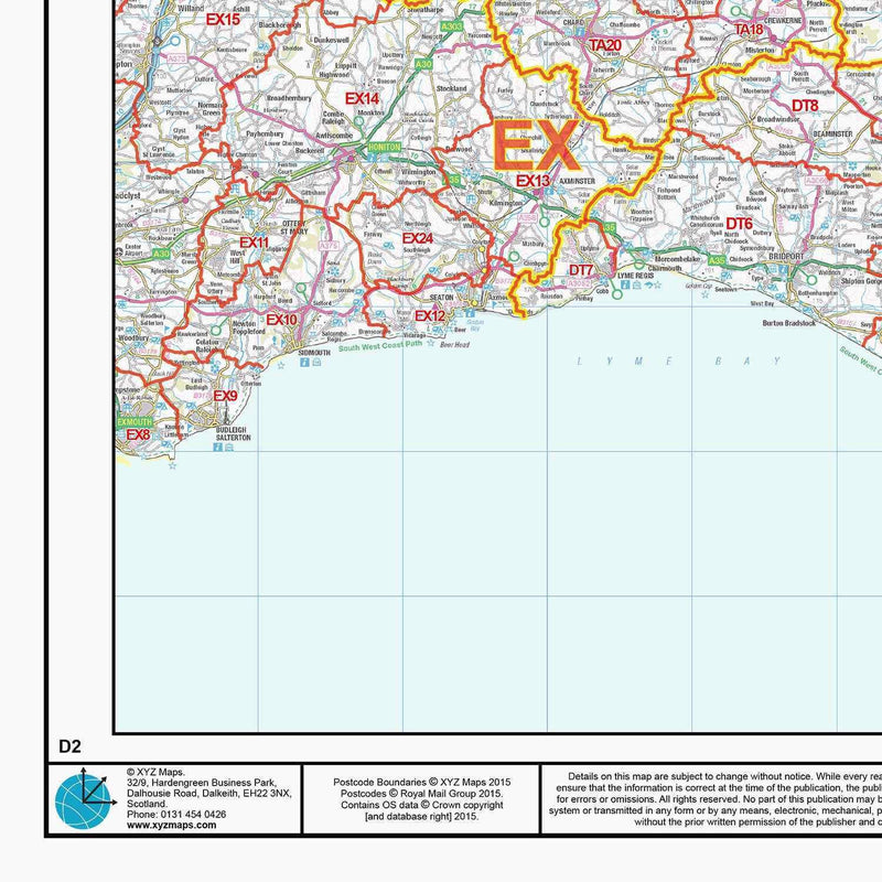 South East England Postcode District Map GIF or PDF Download (D2) – Map ...