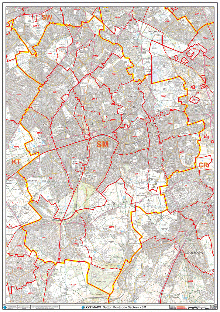 Sutton Postcode Map (SM) – Map Logic