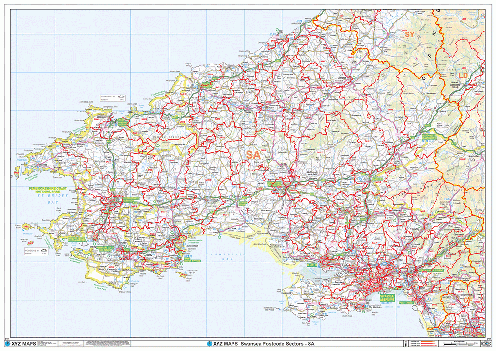 Swansea Postcode Map (SA) – Map Logic