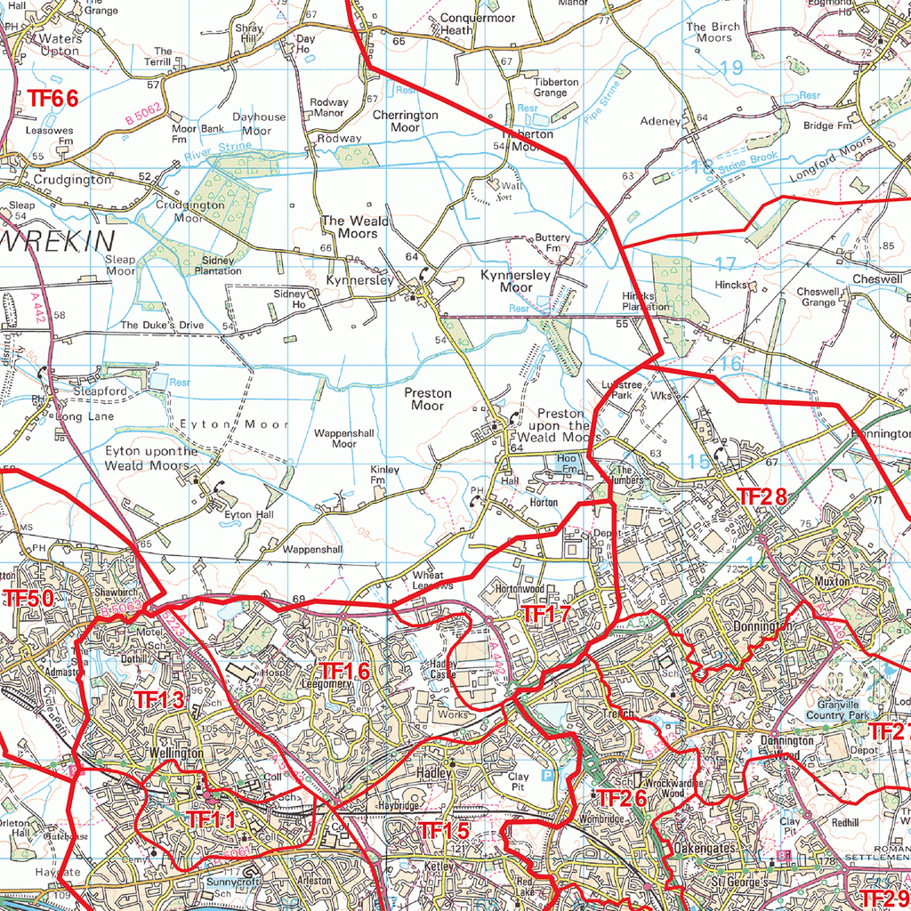 Telford Postcode Map (TF) – Map Logic