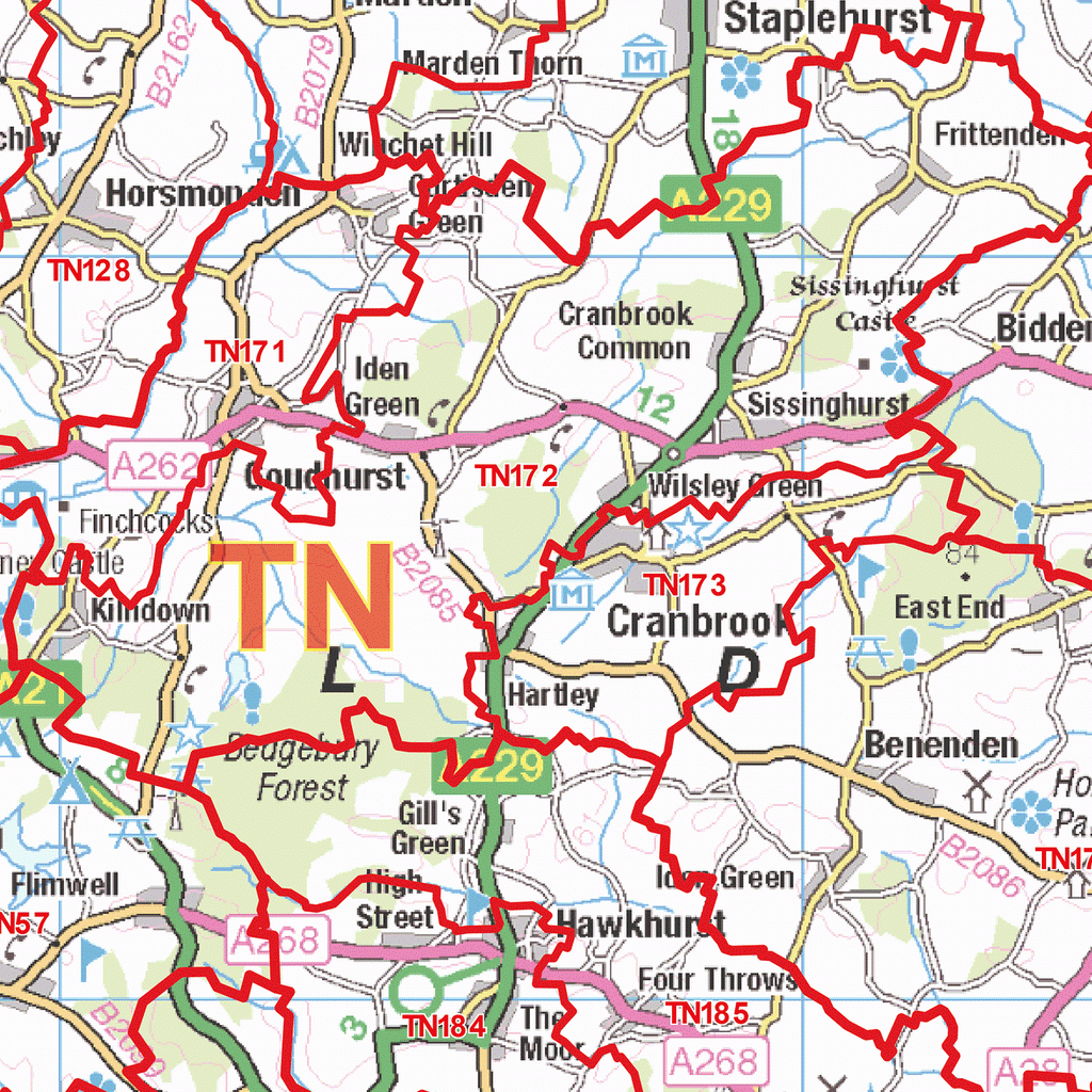 Tonbridge Postcode Map (TN) – Map Logic