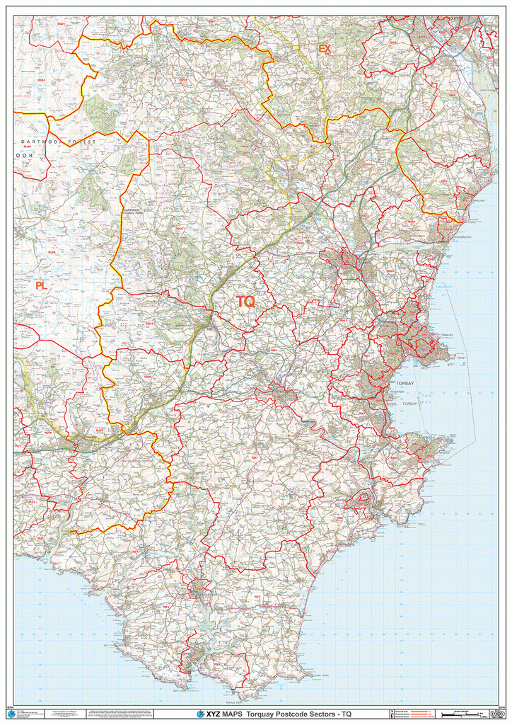 Torquay Postcode Map (TQ) – Map Logic