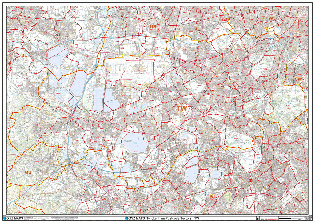 Twickenham Postcode Map (TW) – Map Logic