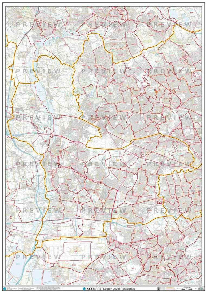 UB Postcode Map for the Southall Postcode Area GIF or PDF Download – Map Logic