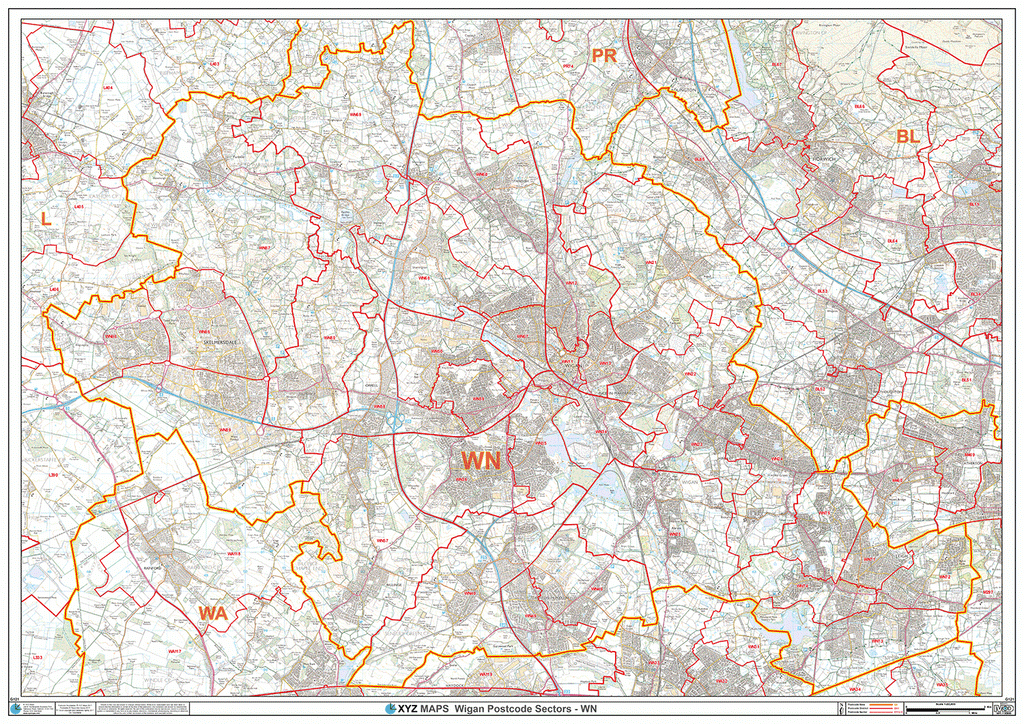 Wigan Postcode Map (WN) – Map Logic
