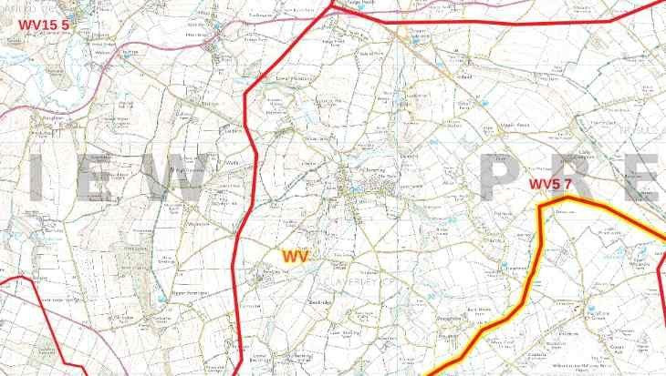 Wolverhampton Postcode Map (WV) – Map Logic